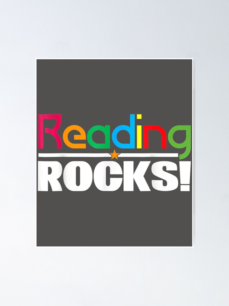 "Book Lovers Reading Rocks" Poster for Sale by LewLewwww | Redbubble