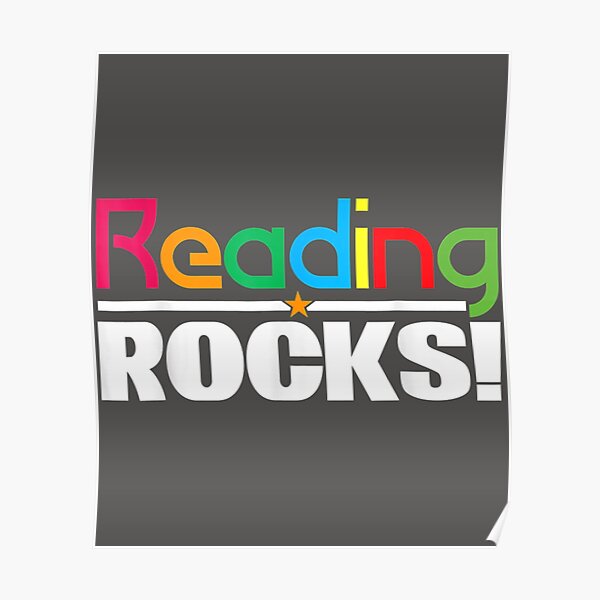"Book Lovers Reading Rocks" Poster for Sale by LewLewwww | Redbubble