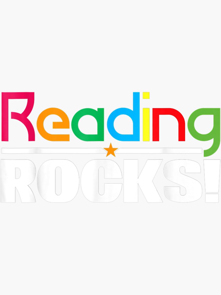 "Book Lovers Reading Rocks" Sticker for Sale by LewLewwww | Redbubble