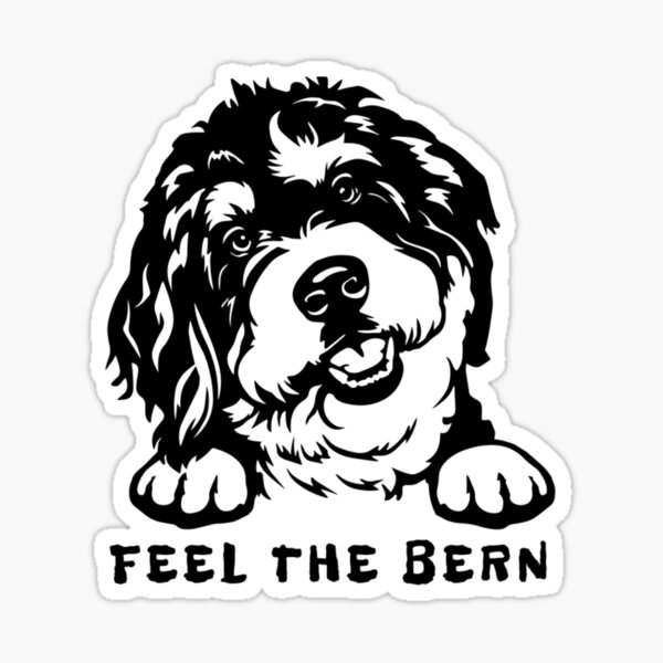 "Bernedoodle Feel The Bern" Sticker for Sale by GotoGirl | Redbubble