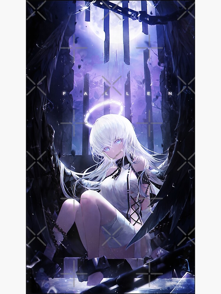 "Anime Girl Angel Sad Japanese Waifu Otaku" Poster for Sale by ...