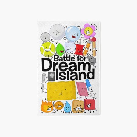 "BFDI Poster White" Art Board Print for Sale by davidstrick44 | Redbubble