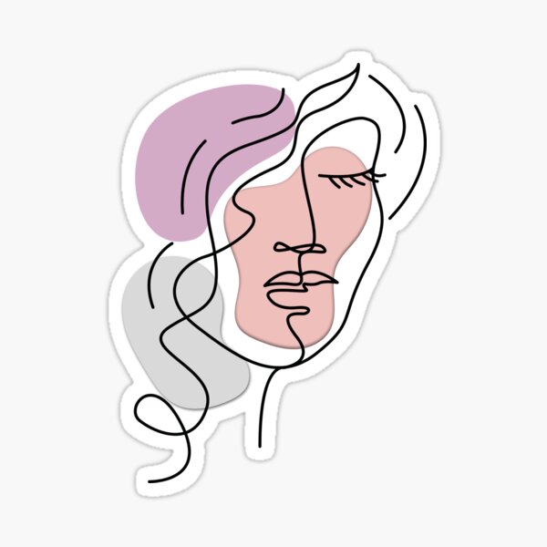 "Female one line art" Sticker for Sale by Sana22nassar | Redbubble