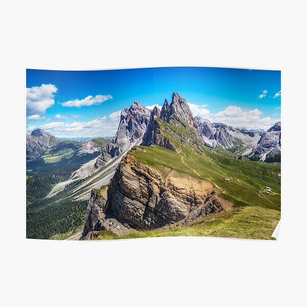 "Seceda mountain peak " Poster for Sale by aaronchoi | Redbubble