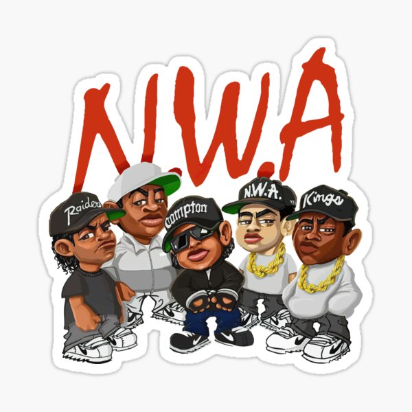 "N.W.A. drawings" Sticker for Sale by RapFantasy | Redbubble