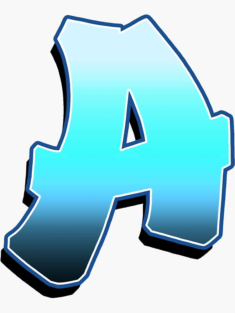 "Letter A Blue Fade " Sticker for Sale by depnerlbcaddyw1 | Redbubble