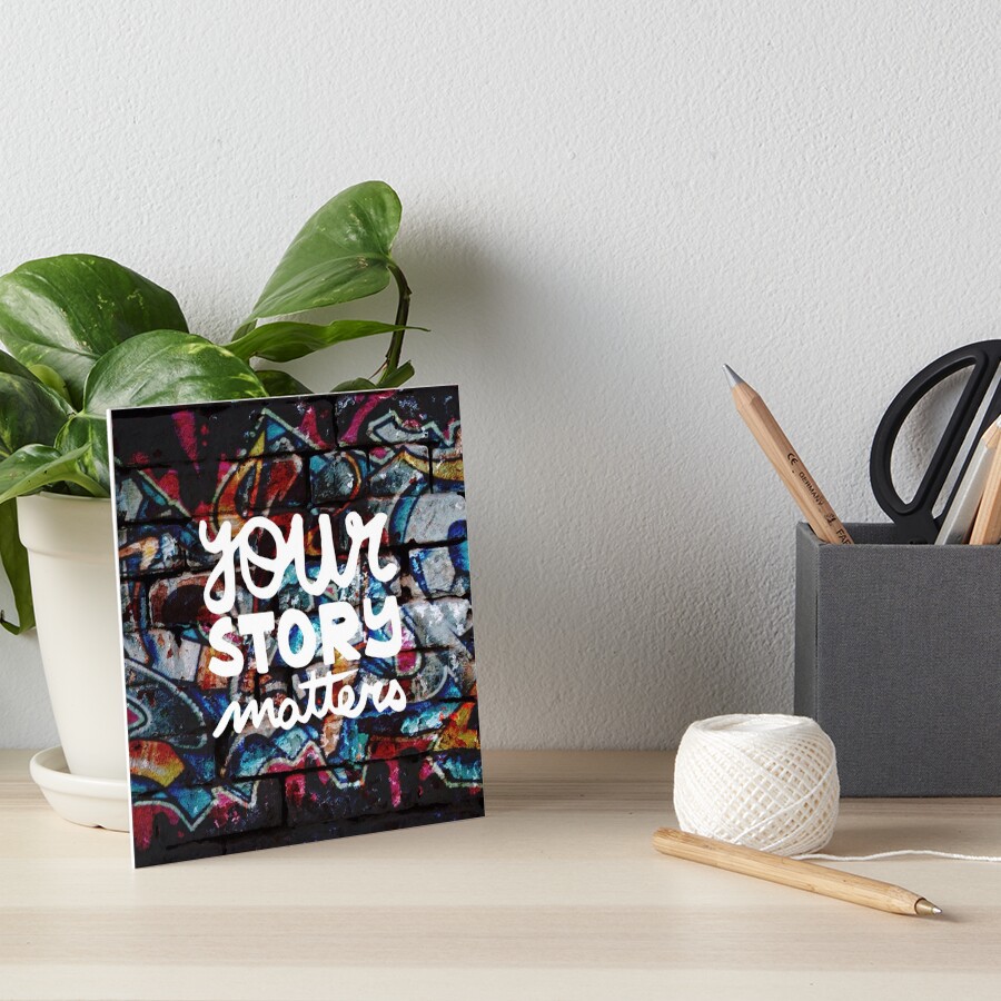 "colorful hip hop grunge your story matters graffiti " Art Board Print ...
