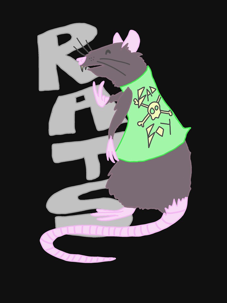 "Punk Rat" T-shirt by dinosaursforall | Redbubble