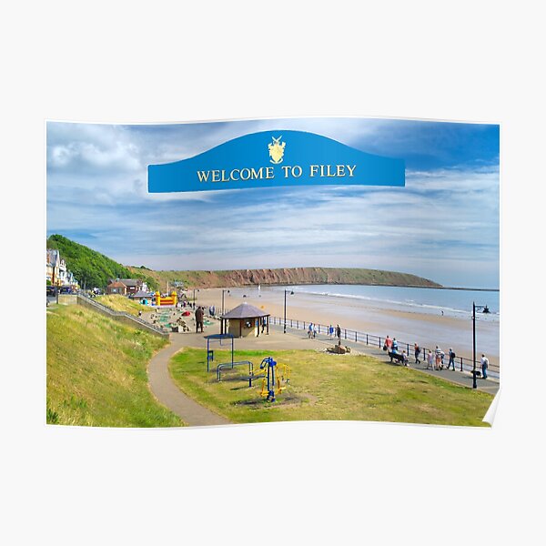 "Welcome To Filey" Poster for Sale by Alisonchambers2 | Redbubble