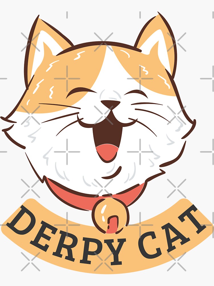 "Derpy Cat" Sticker for Sale by RaihanAlam | Redbubble