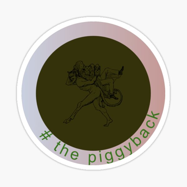 "the piggyback Sticker" Sticker for Sale by JessePrinca | Redbubble