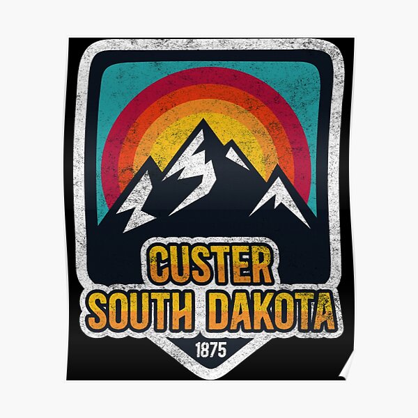 "Vintage Custer South Dakota Mountain Sunset " Poster for Sale by ...