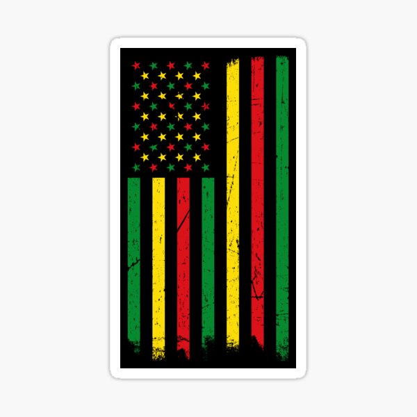 "Rasta American Flag Vintage Distressed" Sticker for Sale by ...