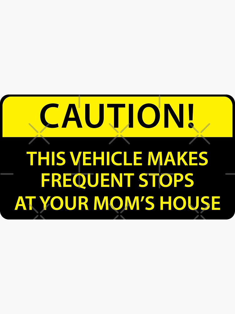 "Funny car warning Stickers" Sticker for Sale by RawrDinos | Redbubble