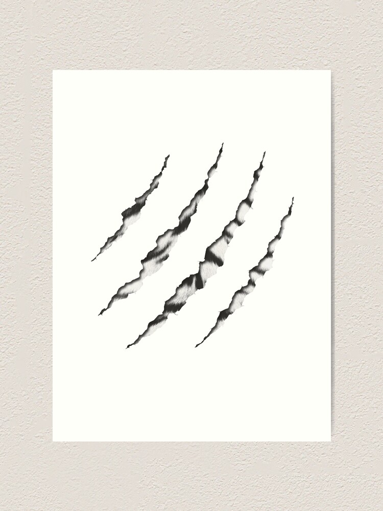 "White Tiger Claw Slash Fur" Art Print for Sale by STUFF4 | Redbubble