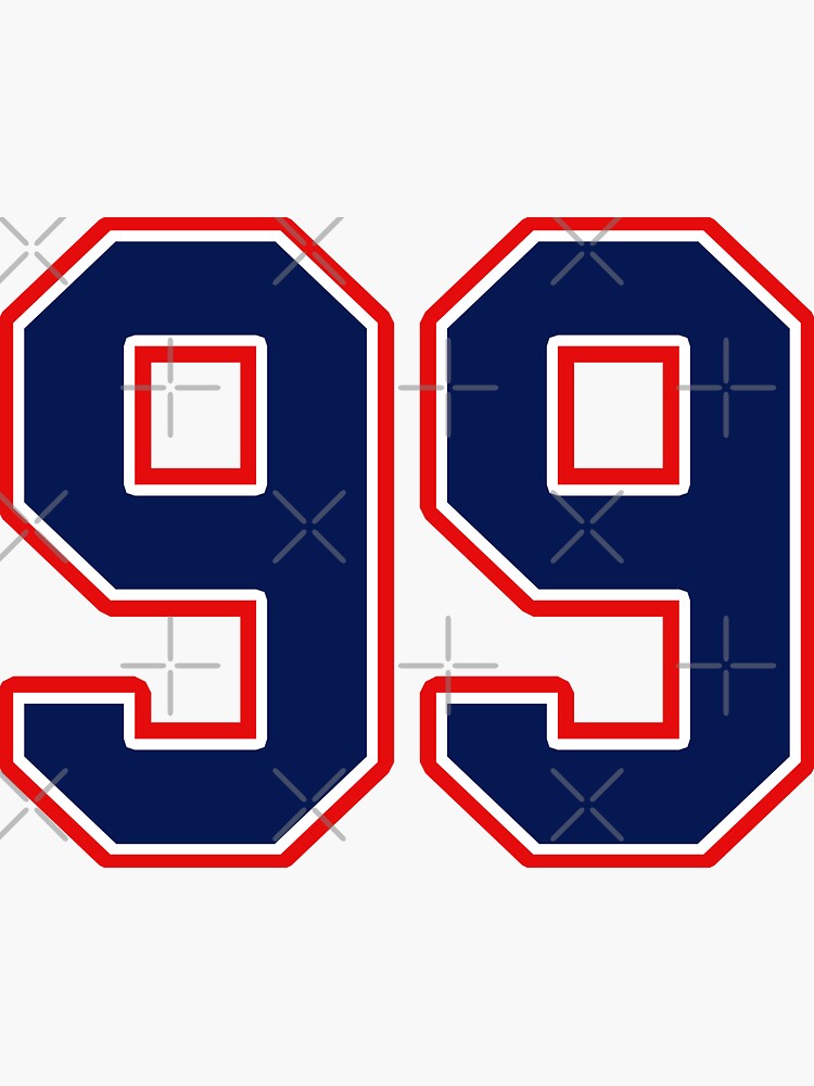 "Number Ninety Nine 99 Sports Jersey" Sticker for Sale by MSBDesign ...