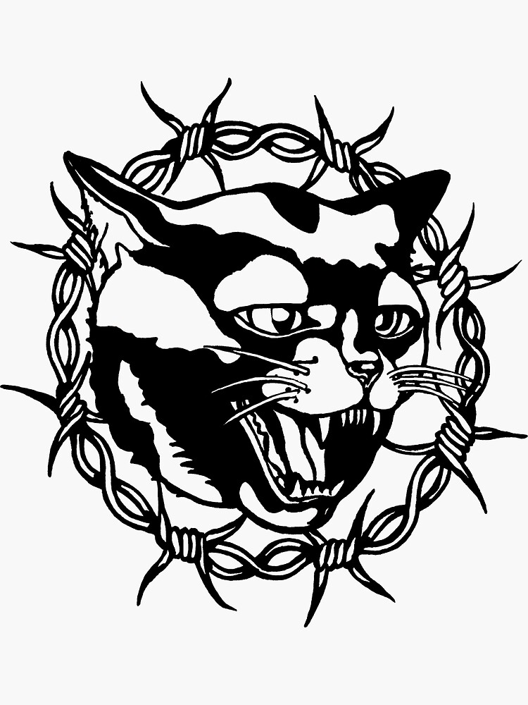 "Cat Traditional Tattoo - Cat Tattoo Flash Sheet - New School Tattoo ...
