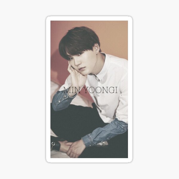"SUGA" Sticker for Sale by Jungkateu | Redbubble