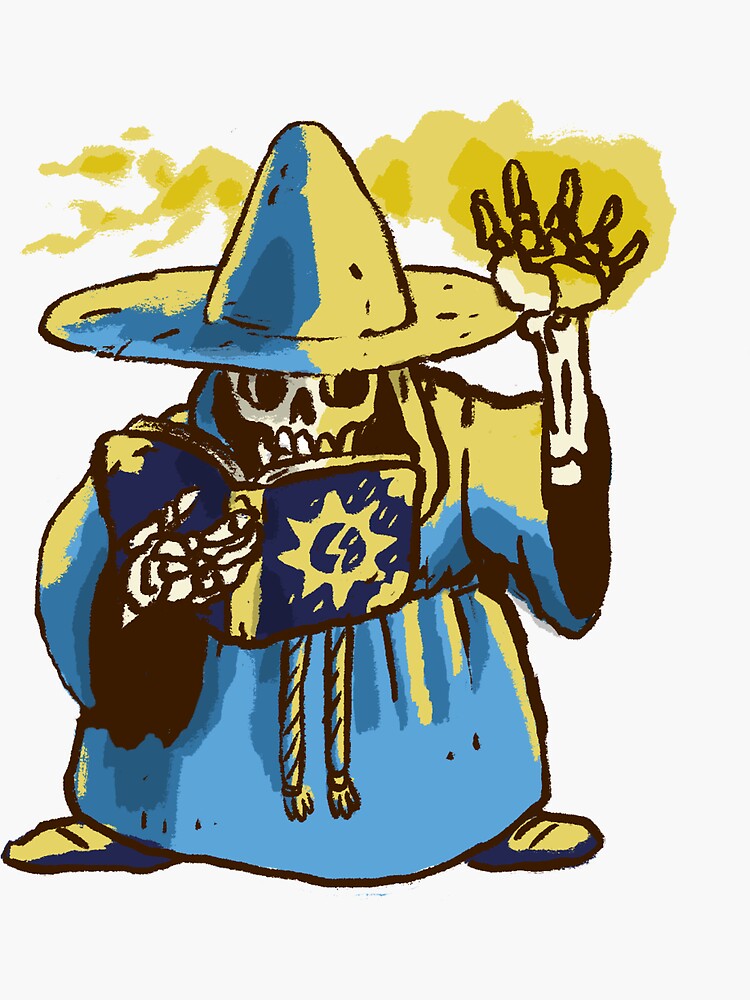 "Skull Mage" Sticker for Sale by BetterLegends | Redbubble