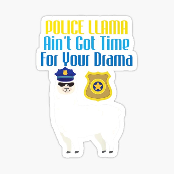 "Police Officer Llama Lover Graduation T-shirt Men Women" Sticker for ...