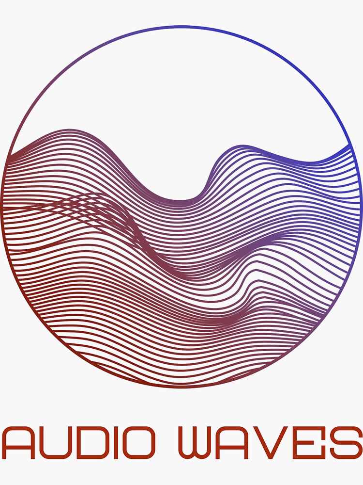 "Audio waves logo" Sticker for Sale by Jujulagrande | Redbubble