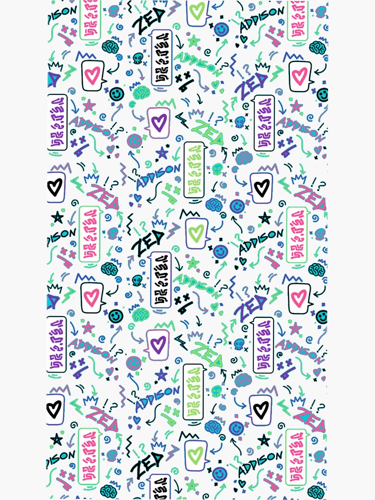 "Zed and addison " Sticker for Sale by shoppingvalley | Redbubble