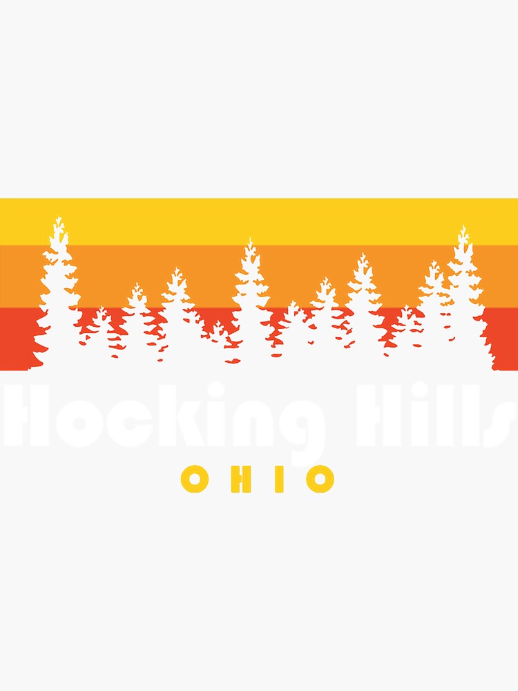 "Hock_ing Hills State Park O_hio Trees Retro" Sticker for Sale by ...