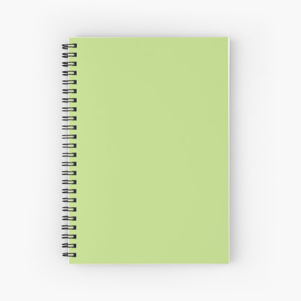 "Spring Bud Green Solid Color" Spiral Notebook by Garaga | Redbubble