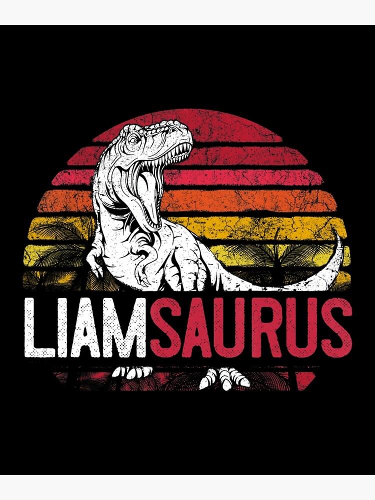 Póster «Liam Saurus Dinosaurio Rex personalizado Nombre Boys Gif» de ...
