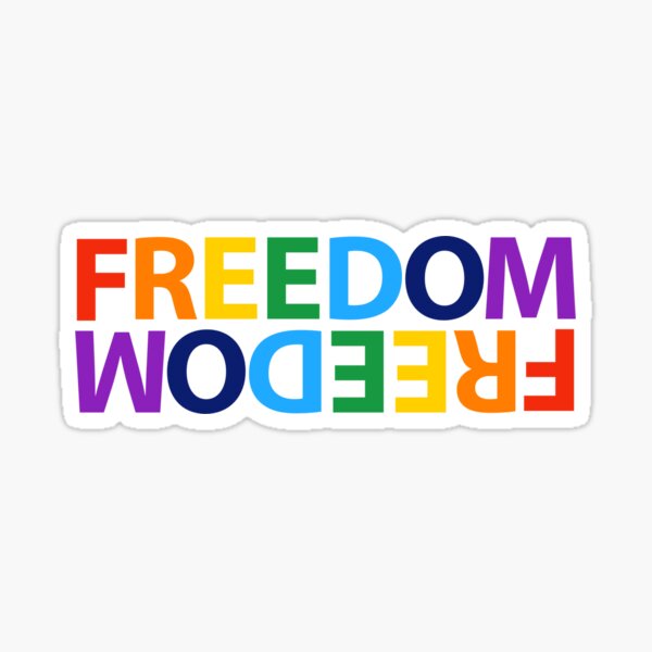 "Freedom. rainbow colors" Sticker for Sale by efenem | Redbubble