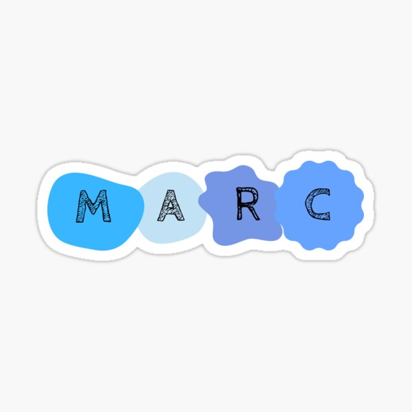 "Marc - Name " Sticker for Sale by Name-Bubble | Redbubble