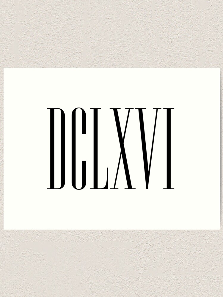 Lámina artística «número romano 666 | Número romano DCLXVI | Número 666 ...