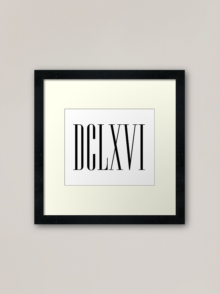 Lámina enmarcada «número romano 666 | Número romano DCLXVI | Número 666 ...