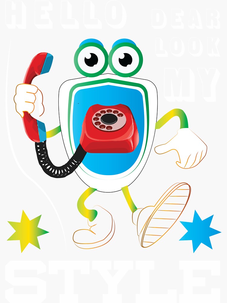 "cartoon - phone men" Sticker for Sale by shahdesigner | Redbubble