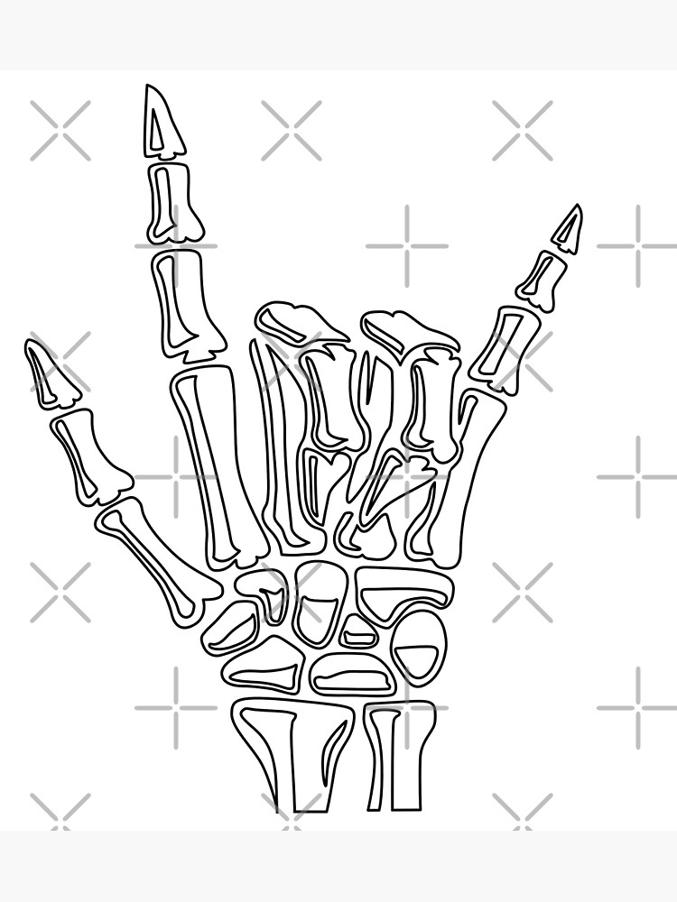 "Rock n'roll skeleton" Poster by Arth1nker | Redbubble