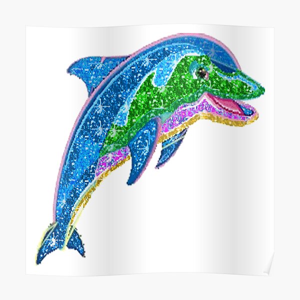 "Dolphin glitter" Poster for Sale by tabasco666 | Redbubble