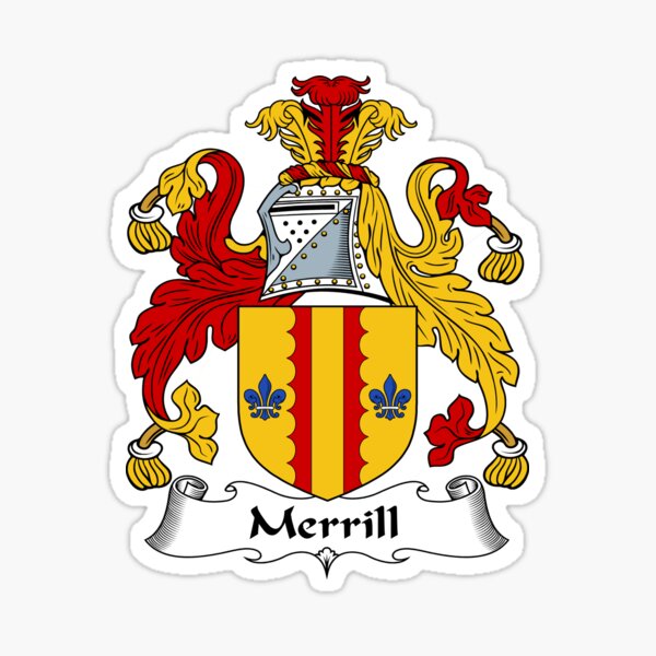 "Merrill" Sticker by HaroldHeraldry | Redbubble