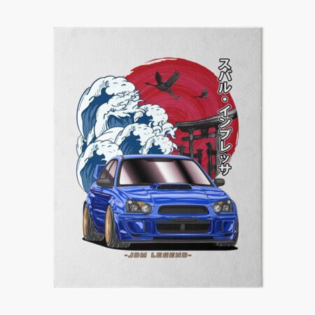 "The Great wave off Subie Impreza WRX STi" Art Board Print for Sale by ...