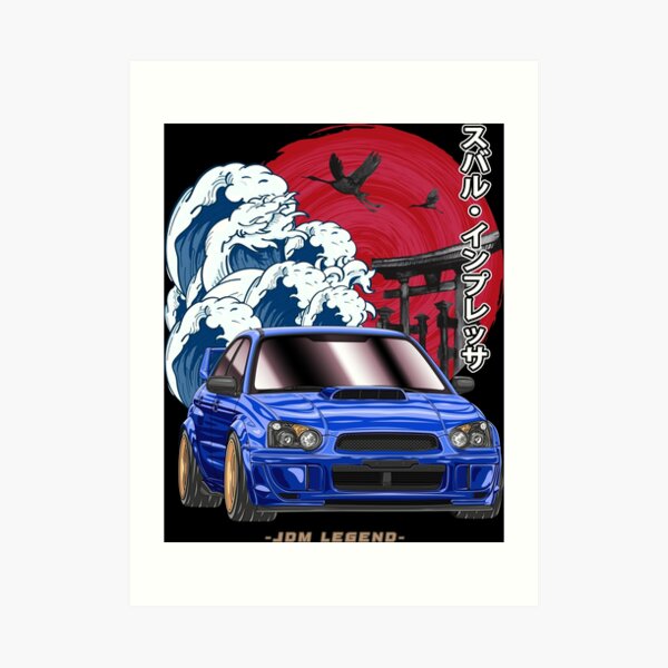"The Great wave off Subie Impreza WRX STi" Art Print for Sale by ...