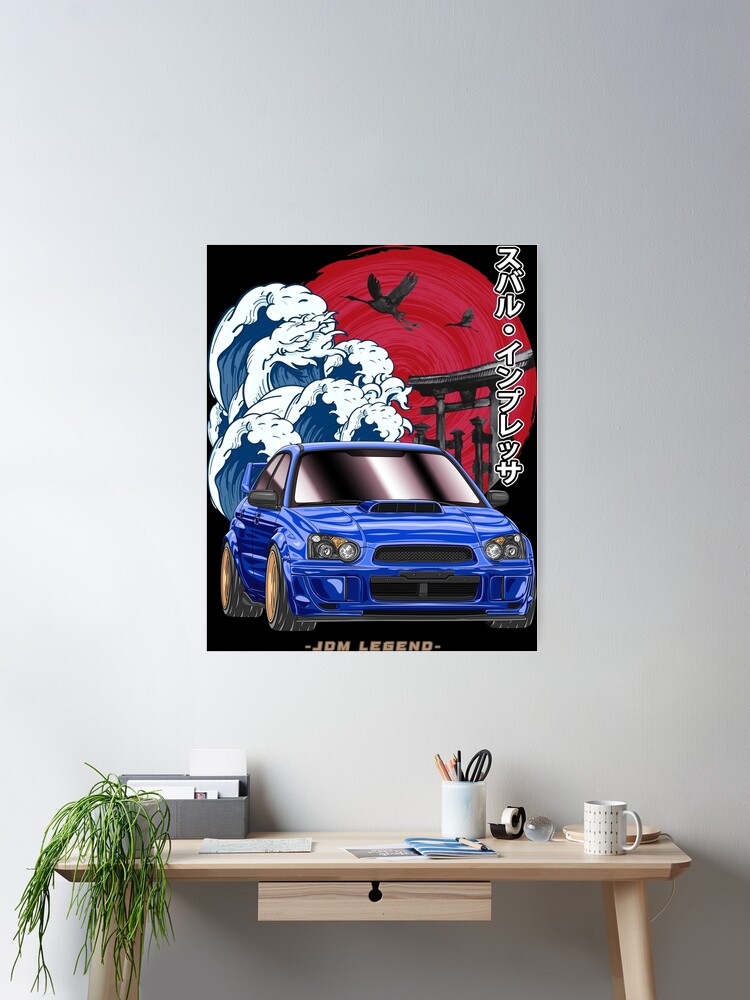 "The Great wave off Subie Impreza WRX STi" Poster for Sale by Navin Guyvit | Redbubble