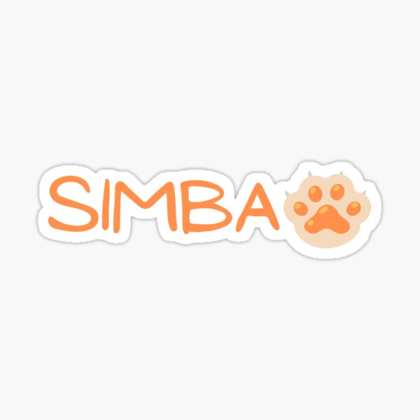 "Simba - Cat Name" Sticker for Sale by Name-Bubble | Redbubble