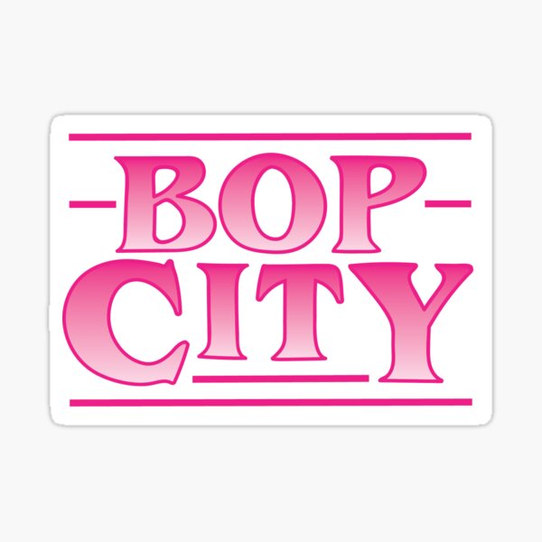 "Bop City Sticker" Sticker for Sale by HughstonM | Redbubble