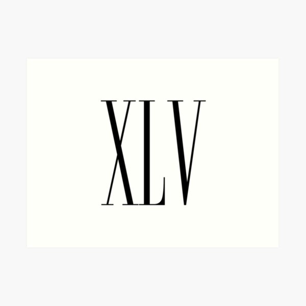 Lámina artística «número romano 45 | Número romano XLV | Número 45 ...