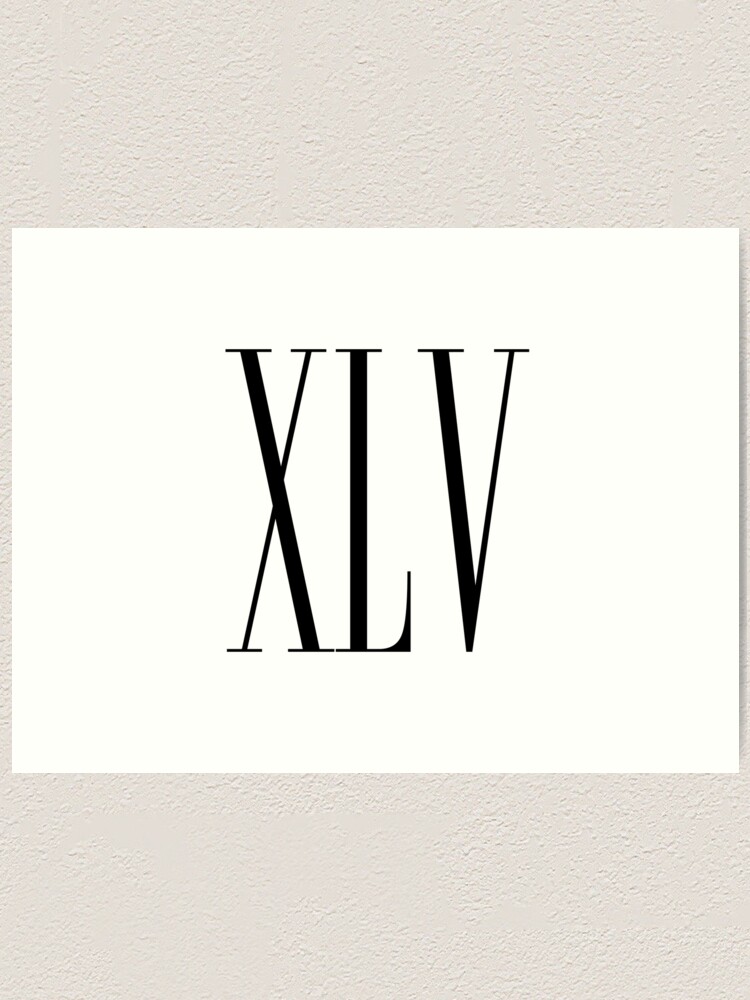 Lámina artística «número romano 45 | Número romano XLV | Número 45 ...