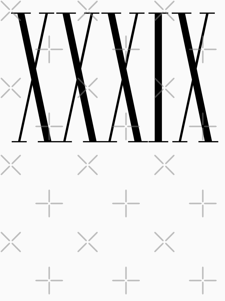 "Roman Numeral 39 | Roman Numeral XXXIX | Number 39 Roman Numerals ...