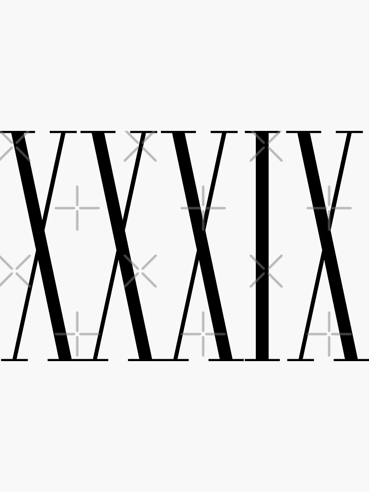 Pegatina «número romano 39 | Número romano XXXIX | Número 39 números ...