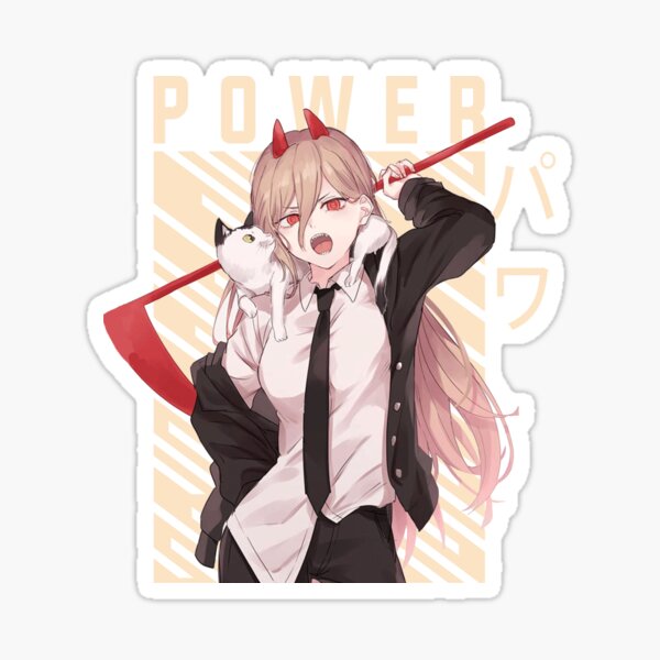"Power - Chainsaw Man" Sticker for Sale by Ime-Art | Redbubble