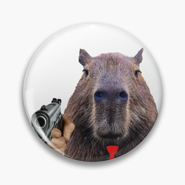 "Capybara Fly Sticker OK I pull up Funny Meme" Pin for Sale by ...