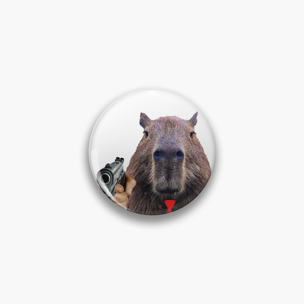 "Capybara Fly Sticker OK I pull up Funny Meme" Pin for Sale by ...