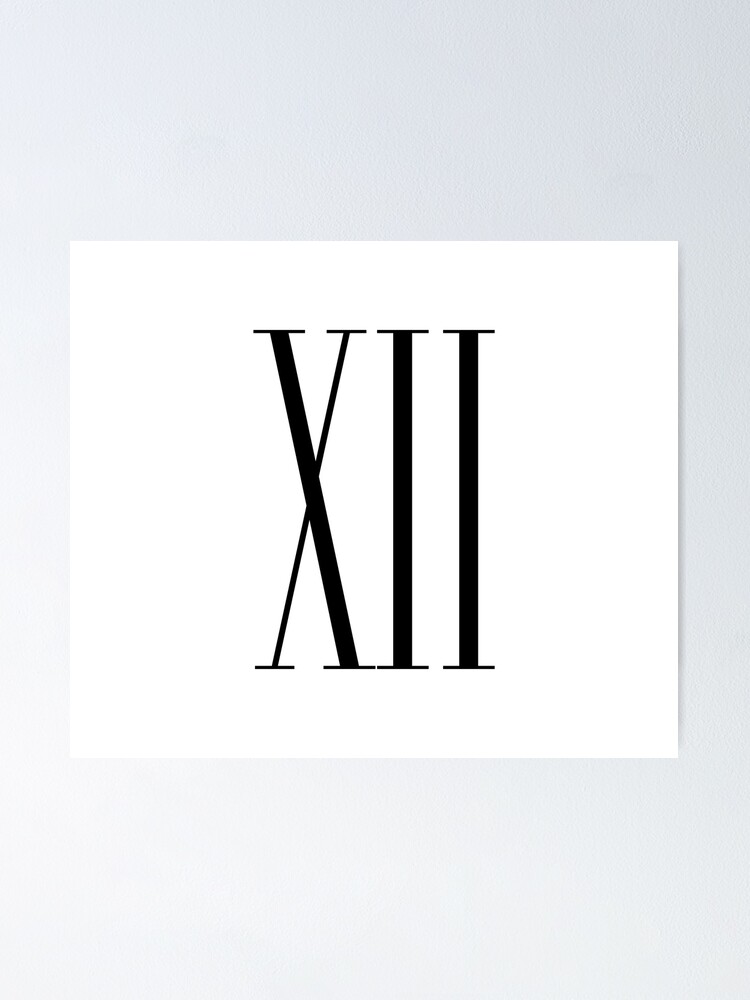Póster «número romano 12 | Número romano XII | Número 12 números ...